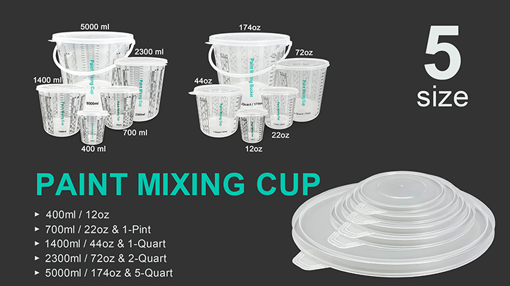 Printed Mixing Cup, European Style - PHX REFINISH CO., LTD.